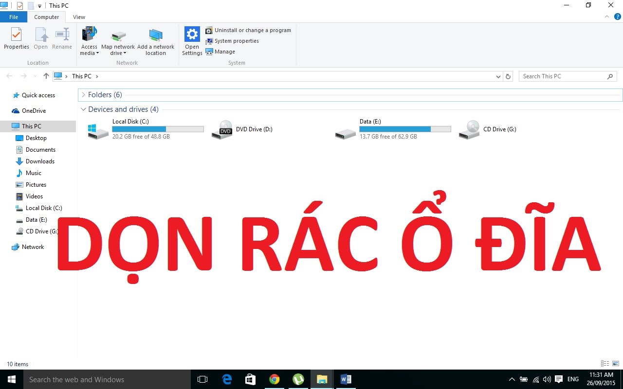 4 Bước để dọn hoàn toàn rác trên Windows 10 mang lại nhiều dung lượng ...