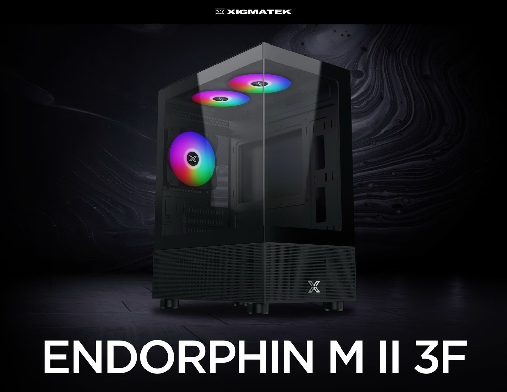 Vỏ Case Xigmatek Endorphin M II 3F(MATX/MID TOWER/MÀU ĐEN) - CUONG COMPUTER
